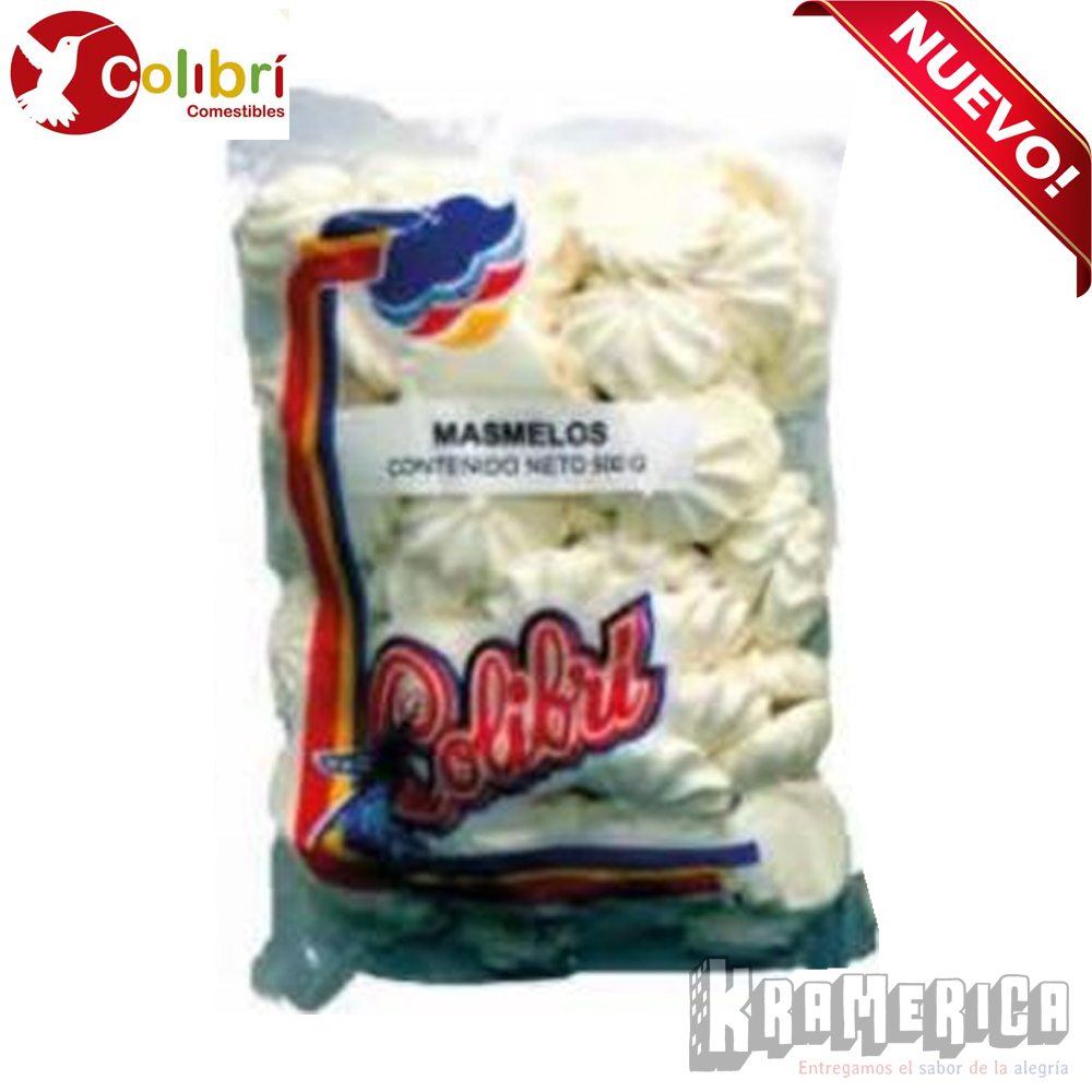 Masmelo Mediano Blanco - Bolsa 500g. (Caja x 20 Bols.) - JulyLuly